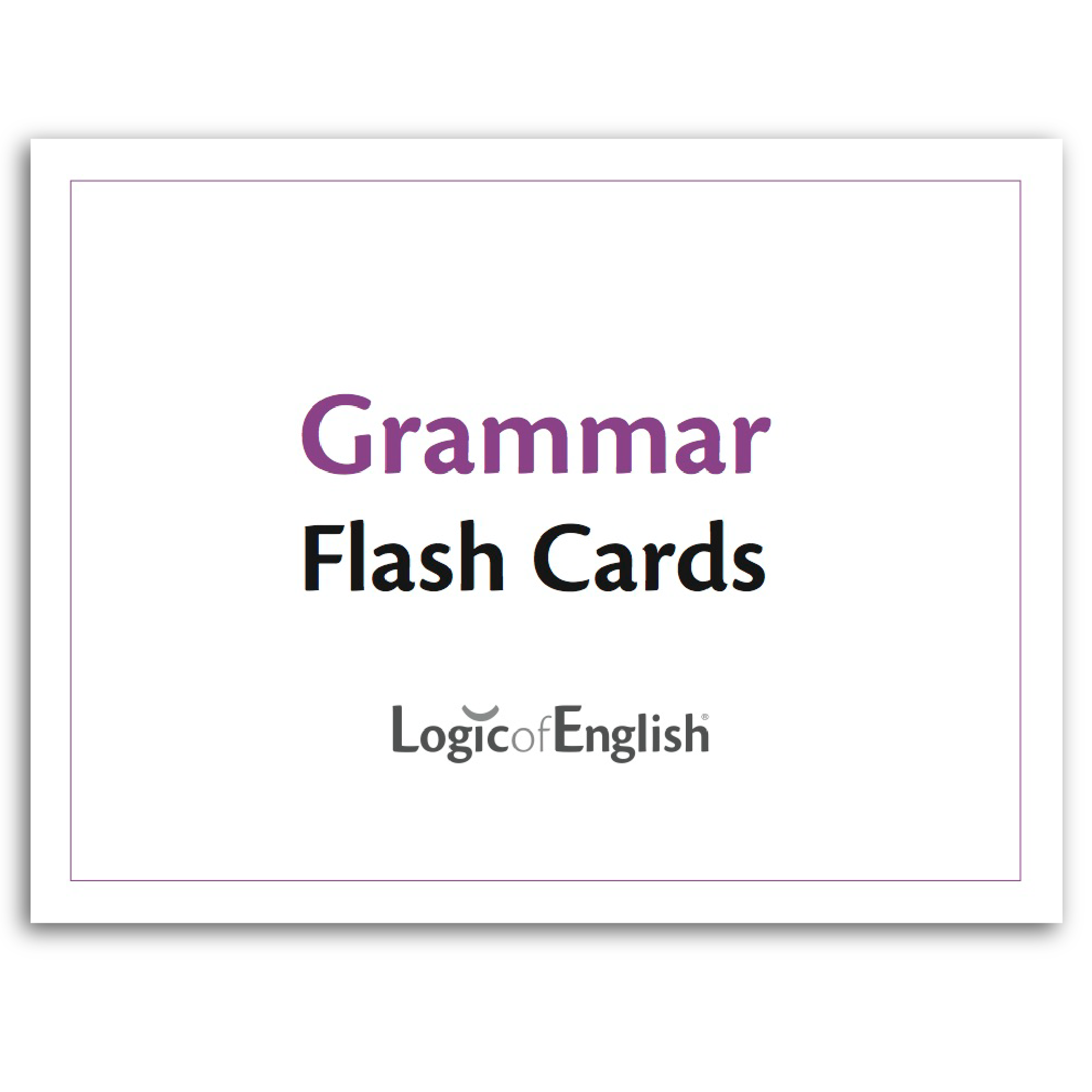 Grammar Flash Cards – Logic Of English